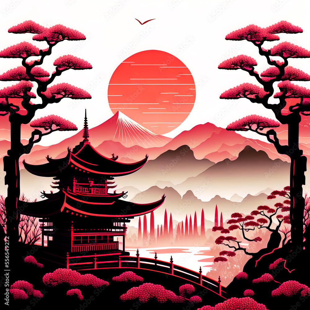 Japanese style background. Japan culture background for design. Travel ...