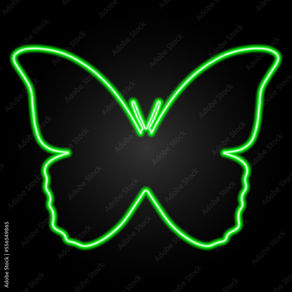 butterfly neon sign, modern glowing banner design, colorful modern ...