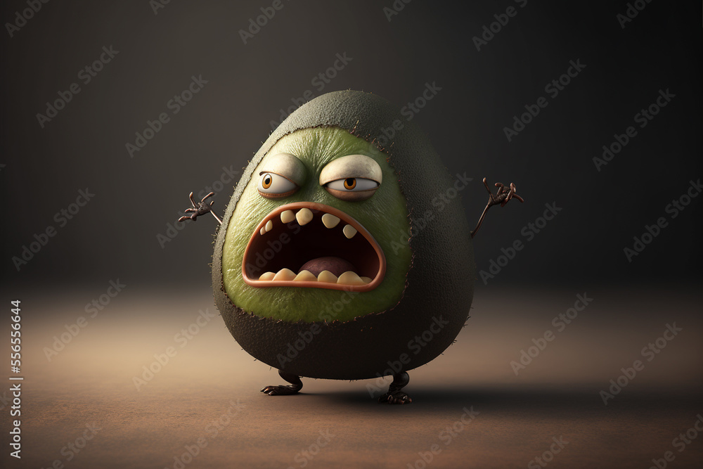 The character is an evil avocado, created by a neural network ...