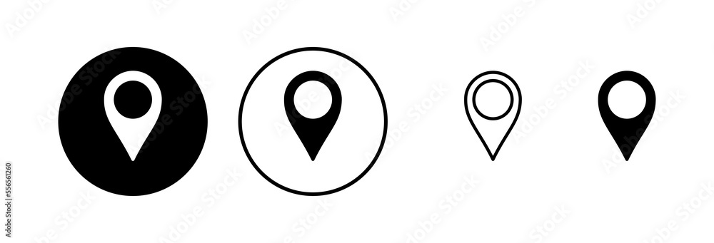 Pin icon vector illustration. Location sign and symbol. destination ...