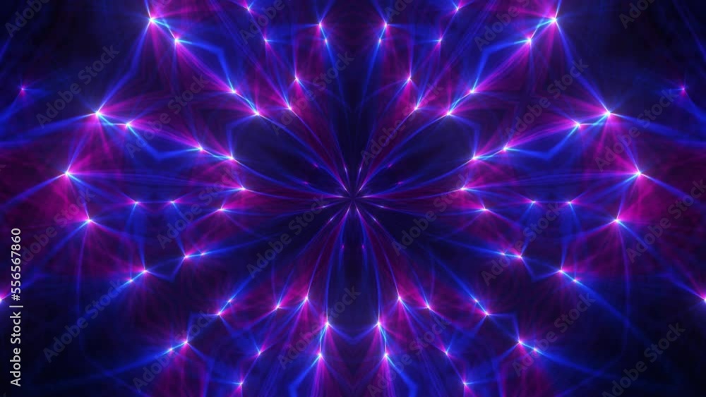 Cosmic chaos trippy animated background. Symmetric kaleidoscope ...