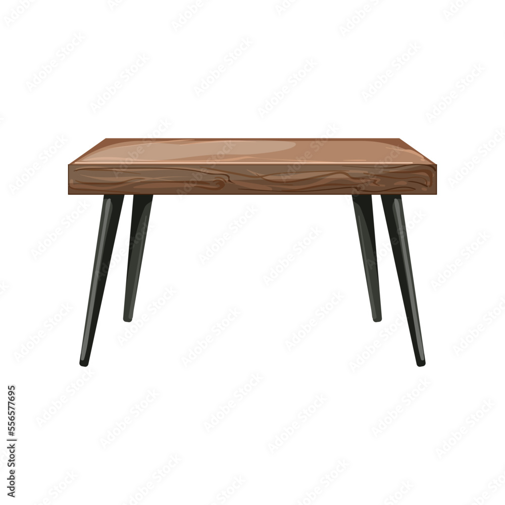 desk wood table cartoon. desk wood table sign. isolated symbol vector ...
