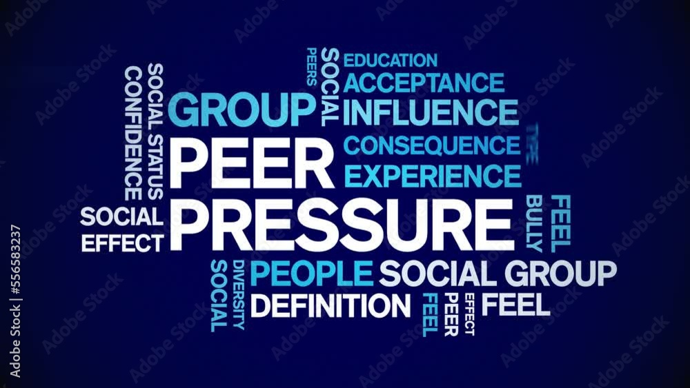 Peer Pressure animated tag word cloud;text design animation kinetic ...