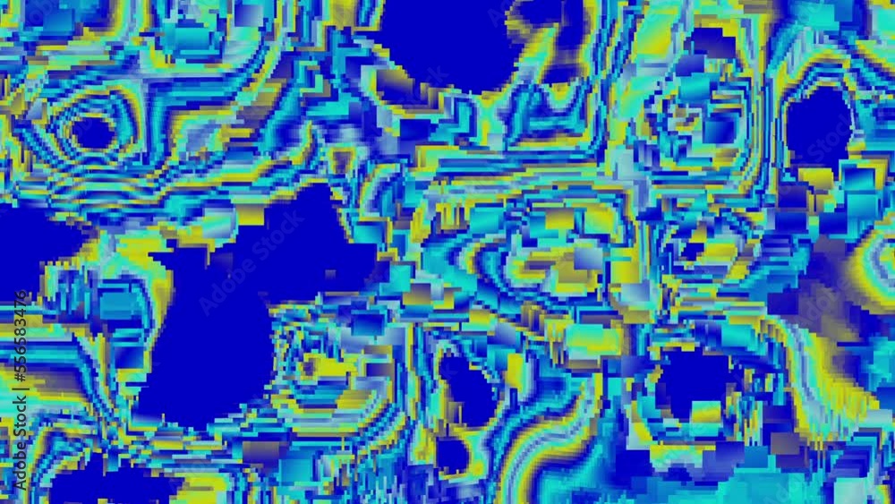 Abstract wavy blue liquid psychedelic animated abstract twist and ...