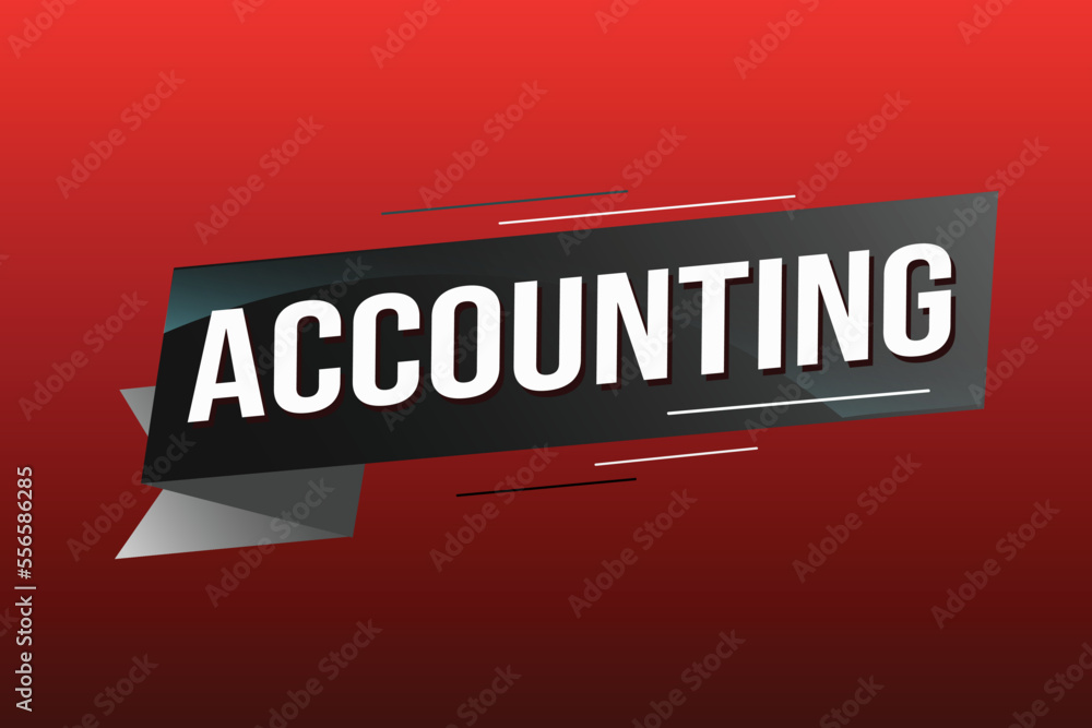 Accounting word concept vector illustration with lines 3d style for ...