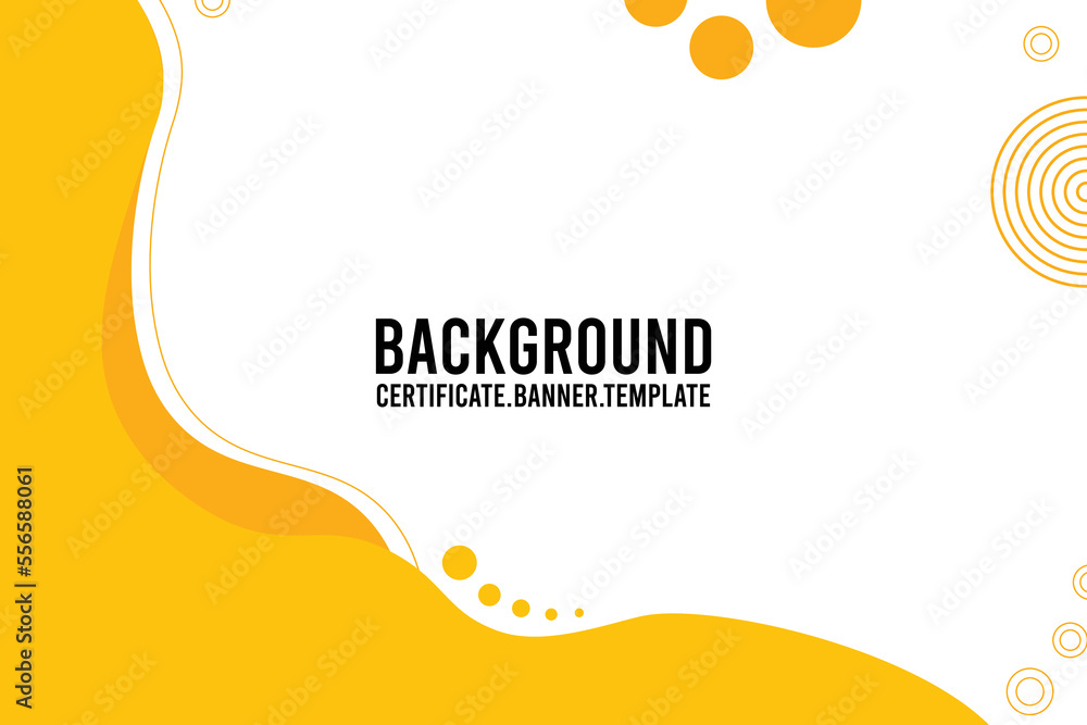 Yellow Wavy Background for certificate banner and template Stock Vector ...