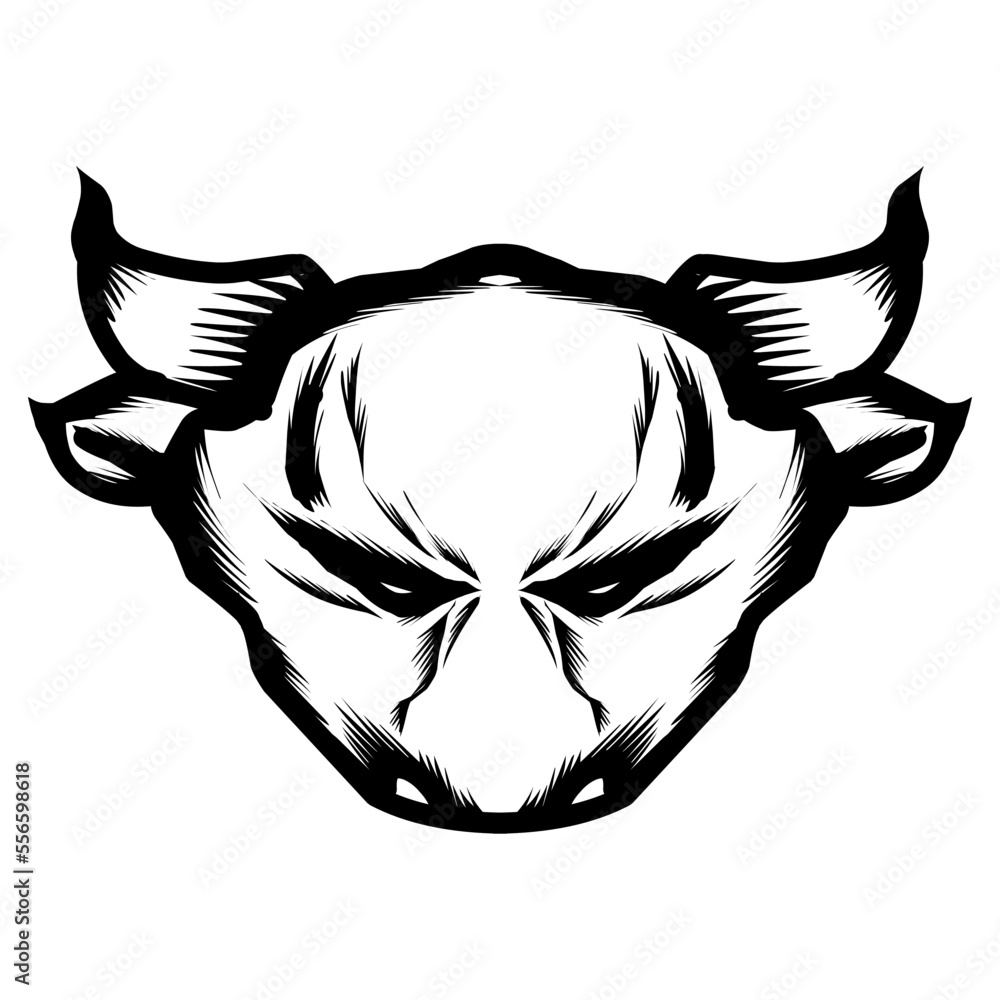 Vector of a buffalo head design on transparent background. Wild Animals ...