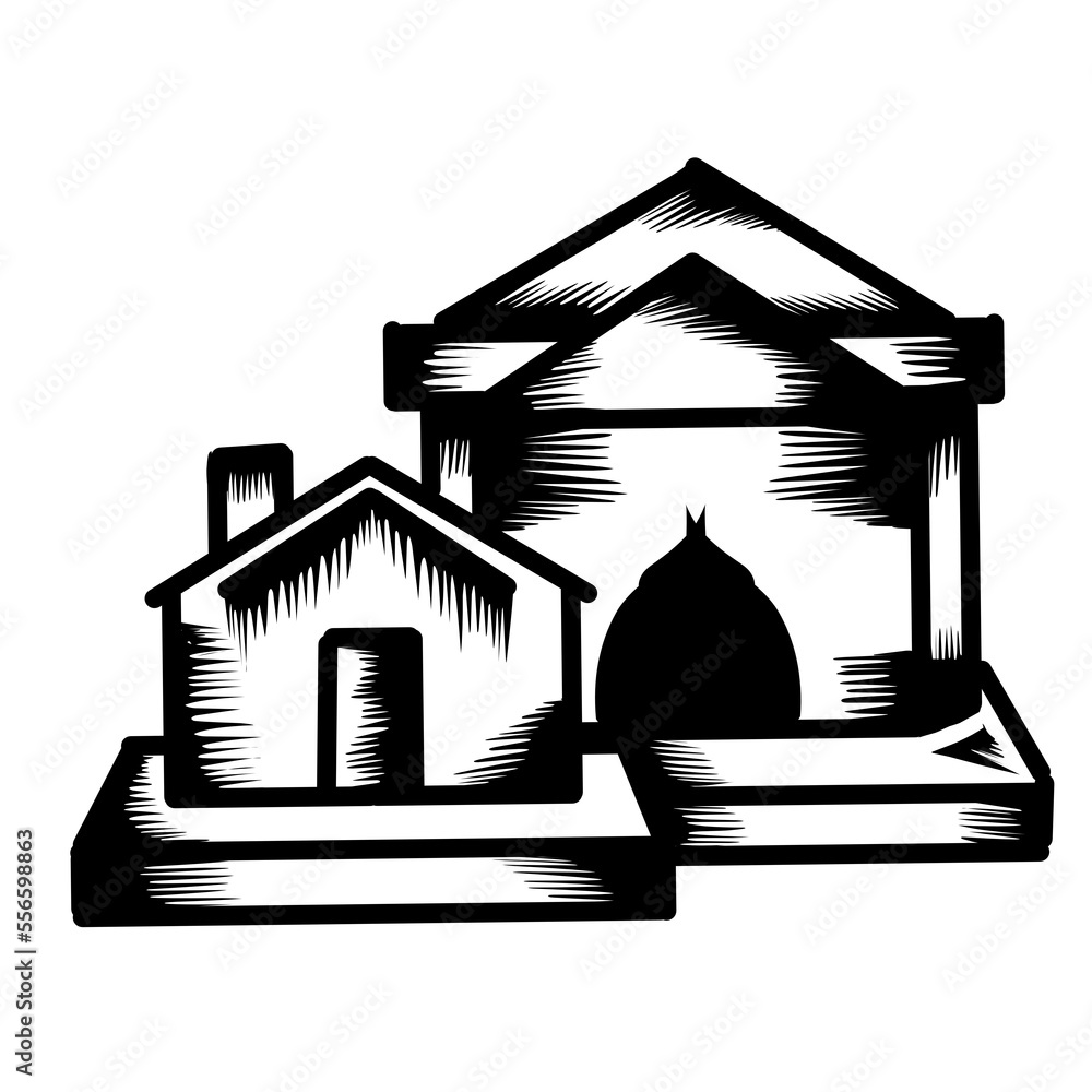 Design graphic of simple house isolated on transparent background ...