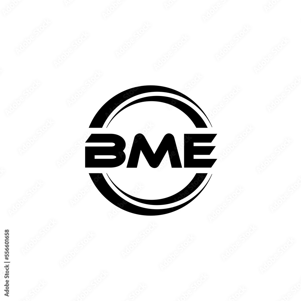 BME letter logo design with white background in illustrator, cube logo ...