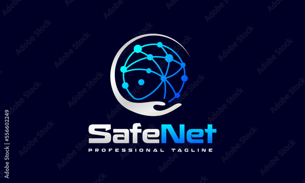 Digital Global Security Safe Network Logo design vector icon symbol ...