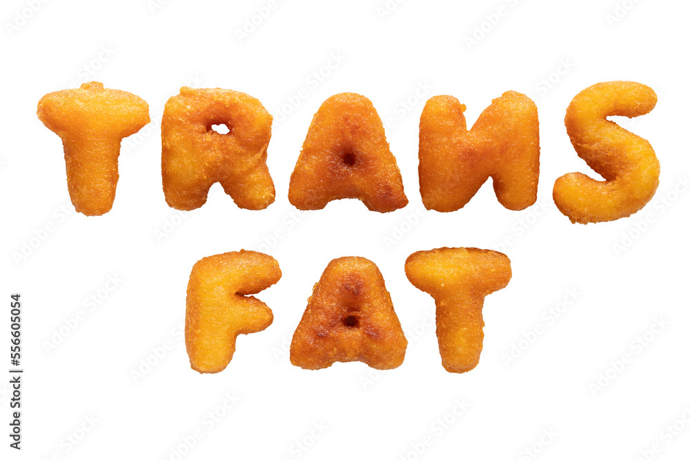 word TRANS FAT made from french fries isolated on png or transparent ...