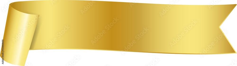 Gold ribbon banner tag label design, isolated background Stock ...