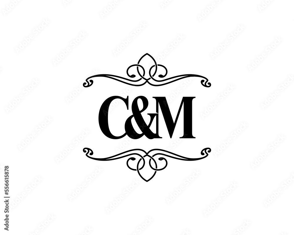 Letter C&M With Ornament Frame logo Design 021 Stock Vector | Adobe Stock