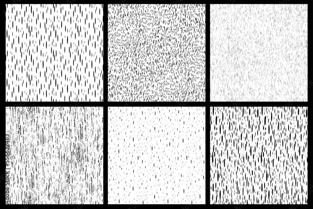 Ink hatch and strokes seamless pattern. Grunge surface vector texture ...