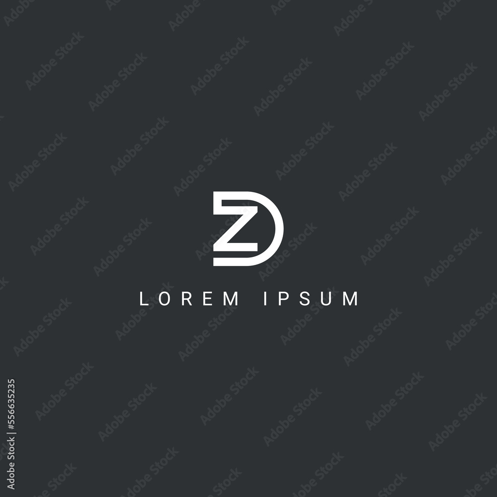 Alphabet letter ZD or DZ icon logo vector. Stock Vector | Adobe Stock