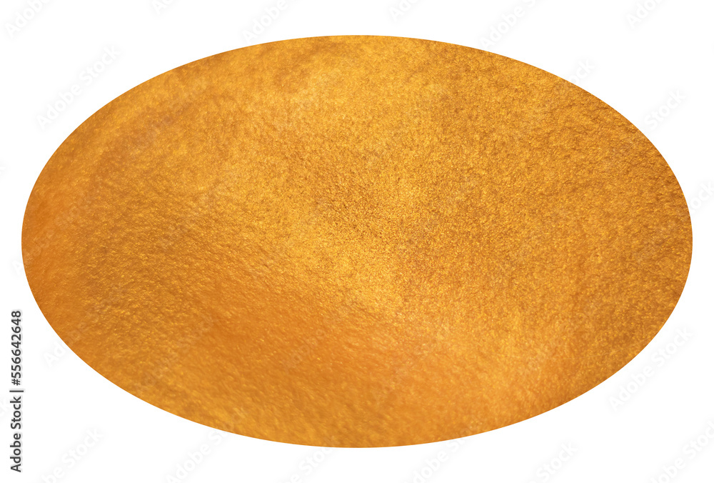 golden oval frame isolate. hand drawn golden watercolor texture Stock ...