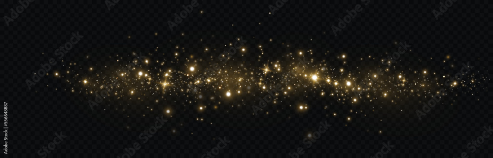 Light effect. Background of sparkling particles. Glittering elements on ...