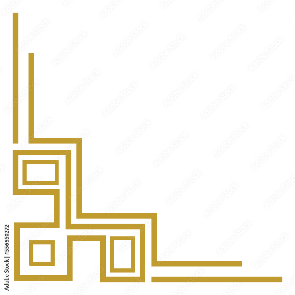 Islamic Gold Corner Frame Decoration Stock Vector | Adobe Stock