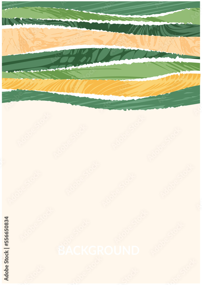 Green abstract agriculture field vector leaflet. Agro card template ...