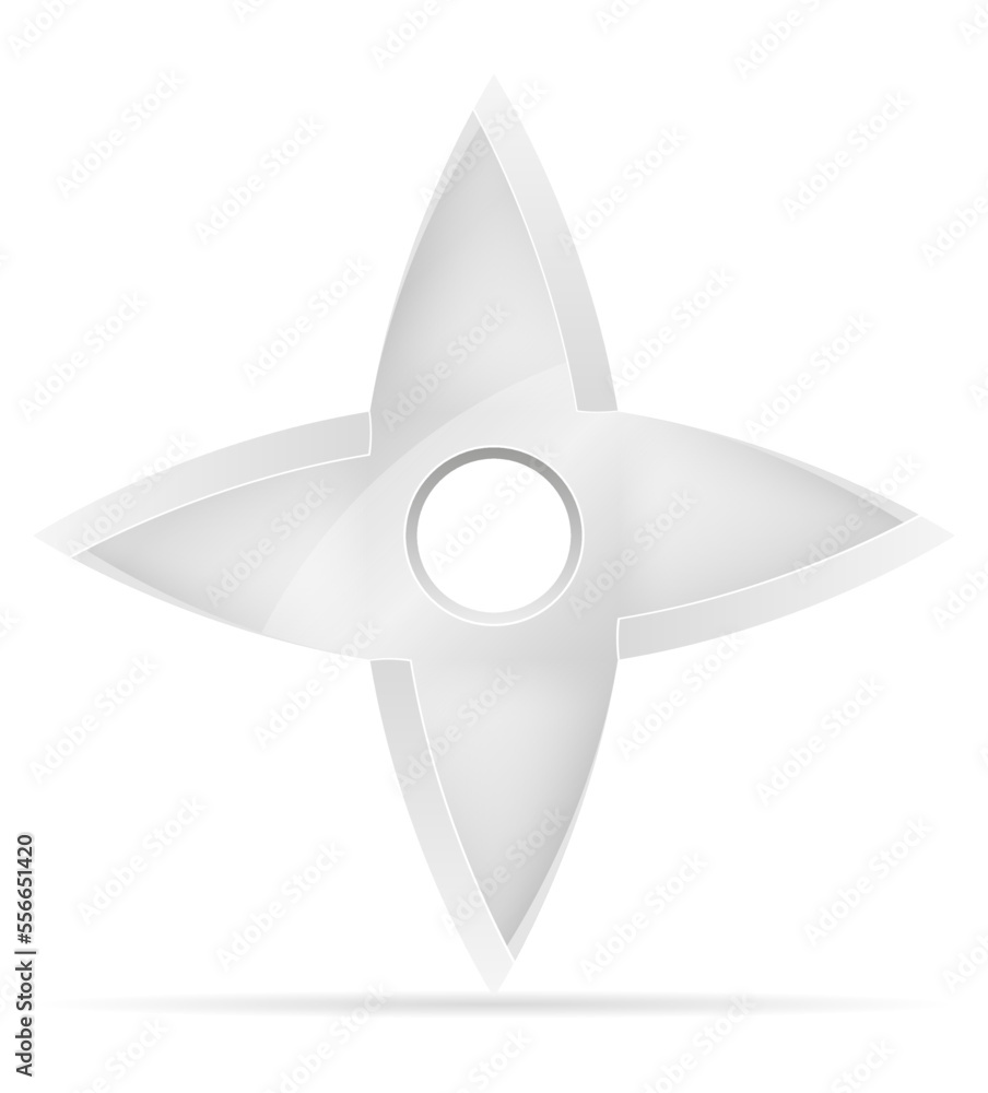 shuriken star ninja weapon japanese warrior assassin vector ...