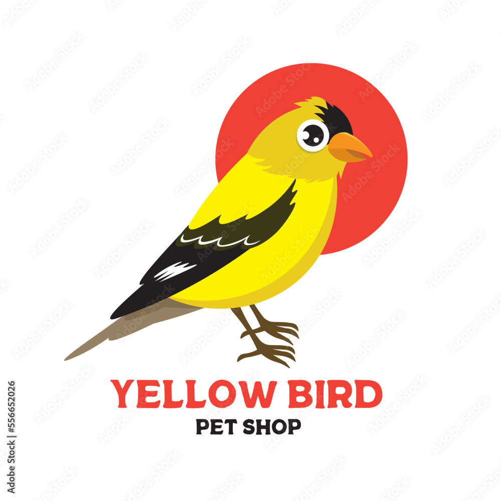 American Goldfinch vector illustration in cartoon style, perfect for ...