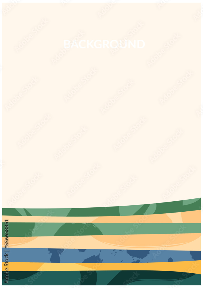 Green abstract agriculture field vector leaflet. Agro card template ...