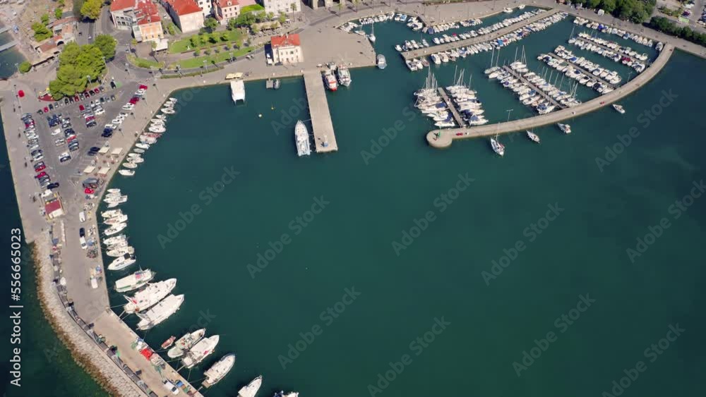 KOPER, SLOVENIA - AUGUST 18, 2021: 4k drone flying over footage (Ultra ...
