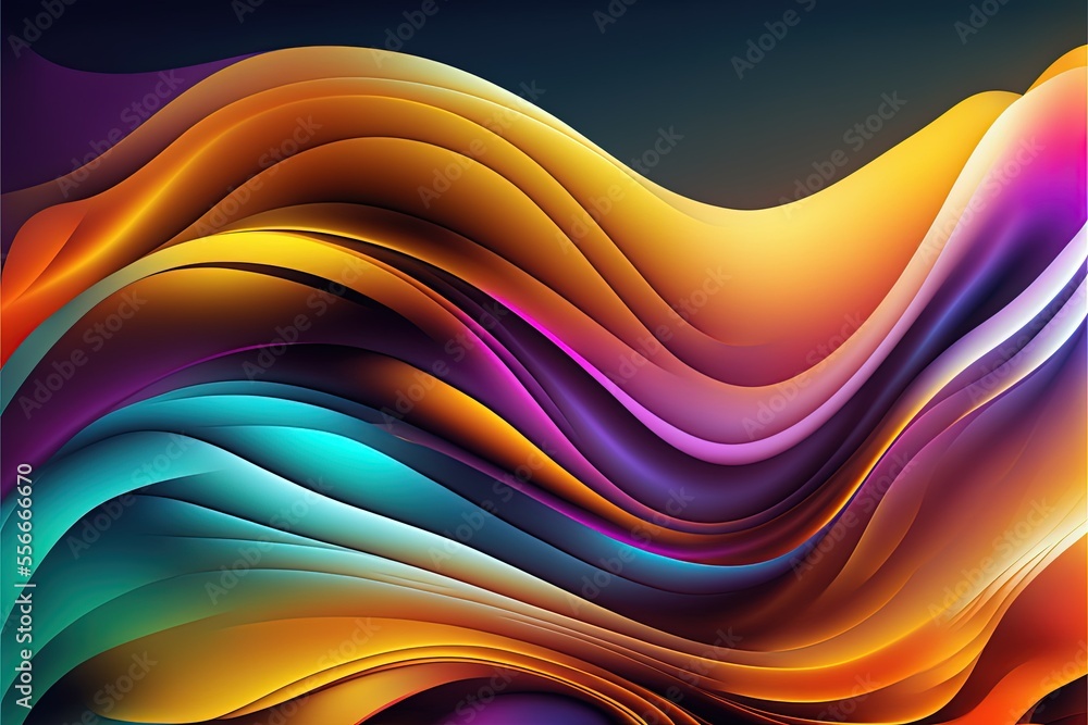 Smooth gradient wallpaper with geometrical lines in mesmerize fluid ...