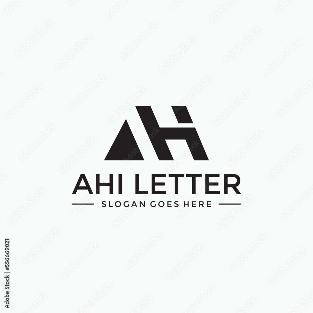 AHI AH Letter construction logo vector image Stock Vector | Adobe Stock