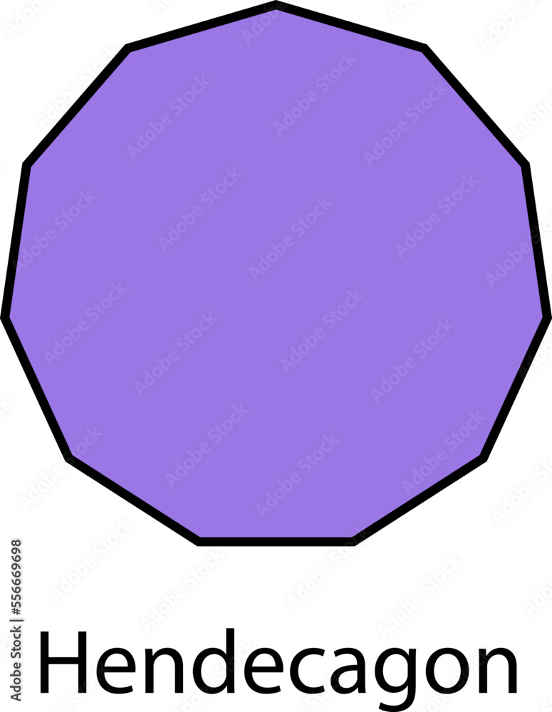Types of regular polygons. Geometric shapes. triangle, square, pentagon ...