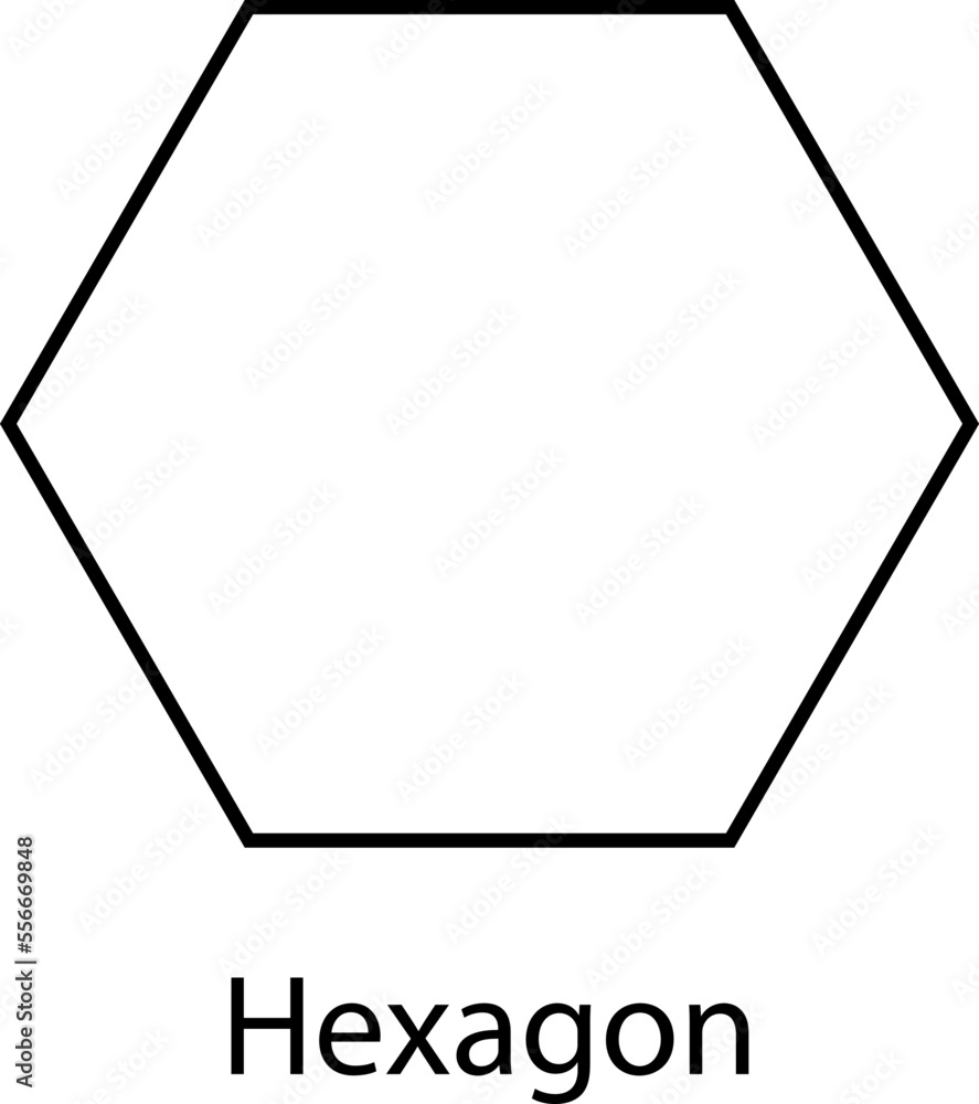 Types of regular polygons. Geometric shapes. triangle, square, pentagon ...