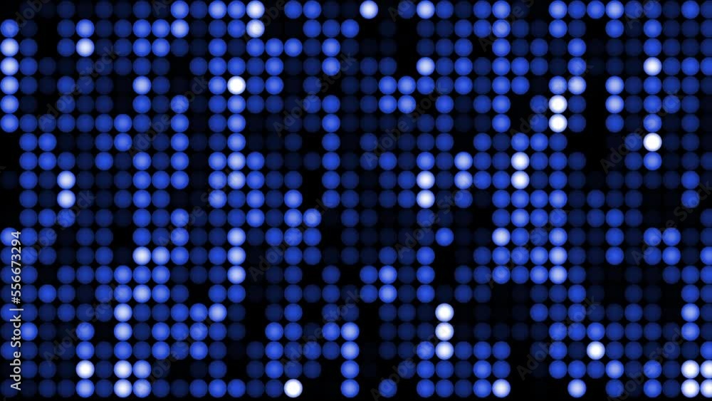 4K 3d Abstract loop digital technology blue digital line circle distort ...