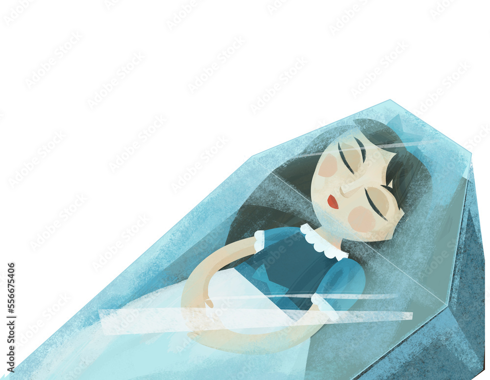 cartoon girl princess sleeping illustration Stock Illustration | Adobe ...
