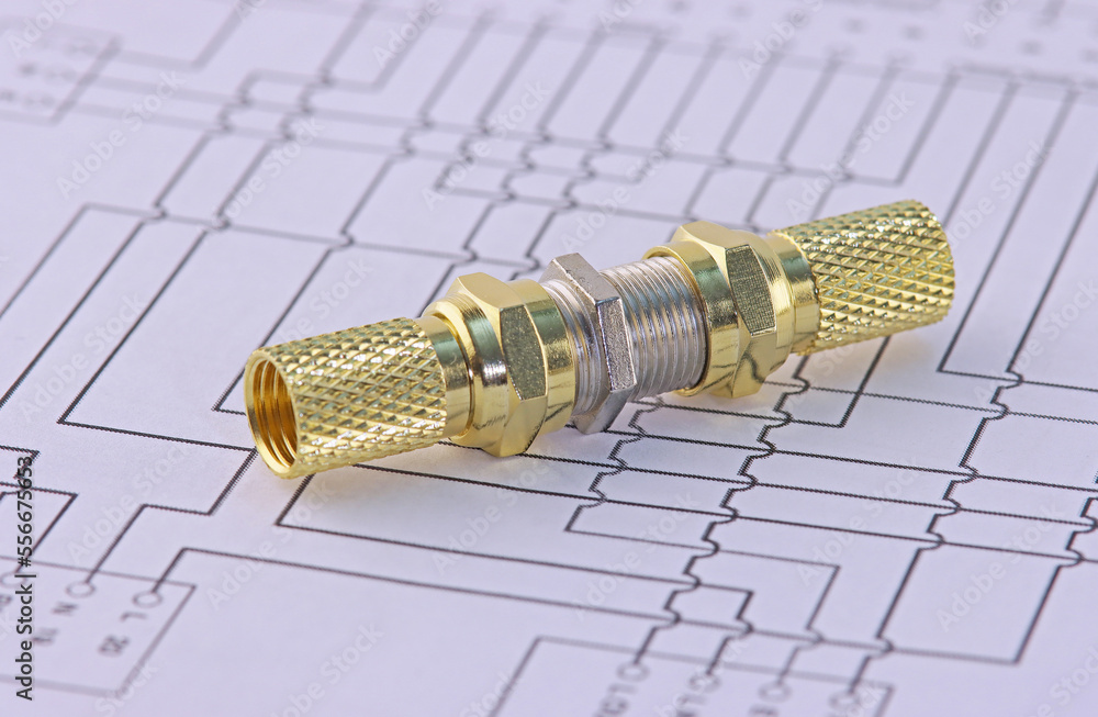 Metal connector for connecting an electric copper coaxial cable in the ...