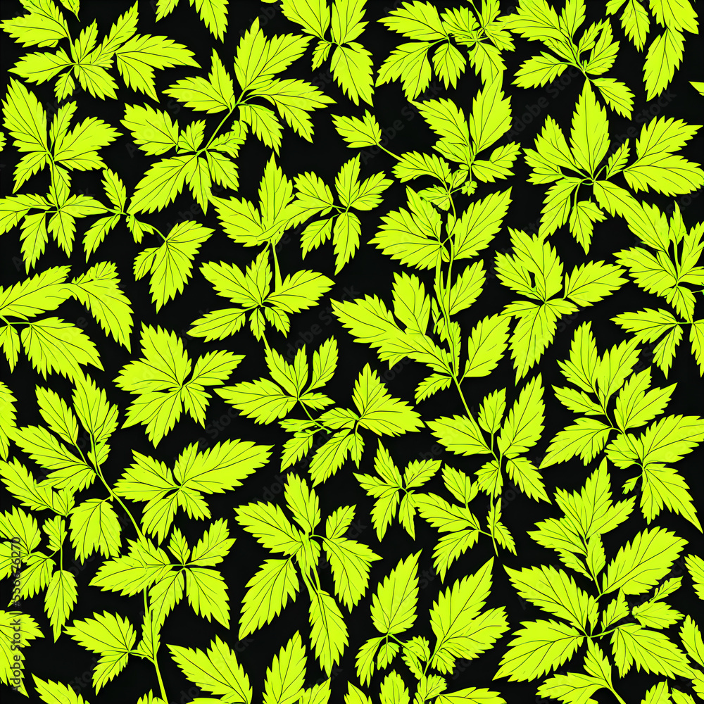 high contrast Stinging nettle digital illustration Stock Illustration ...