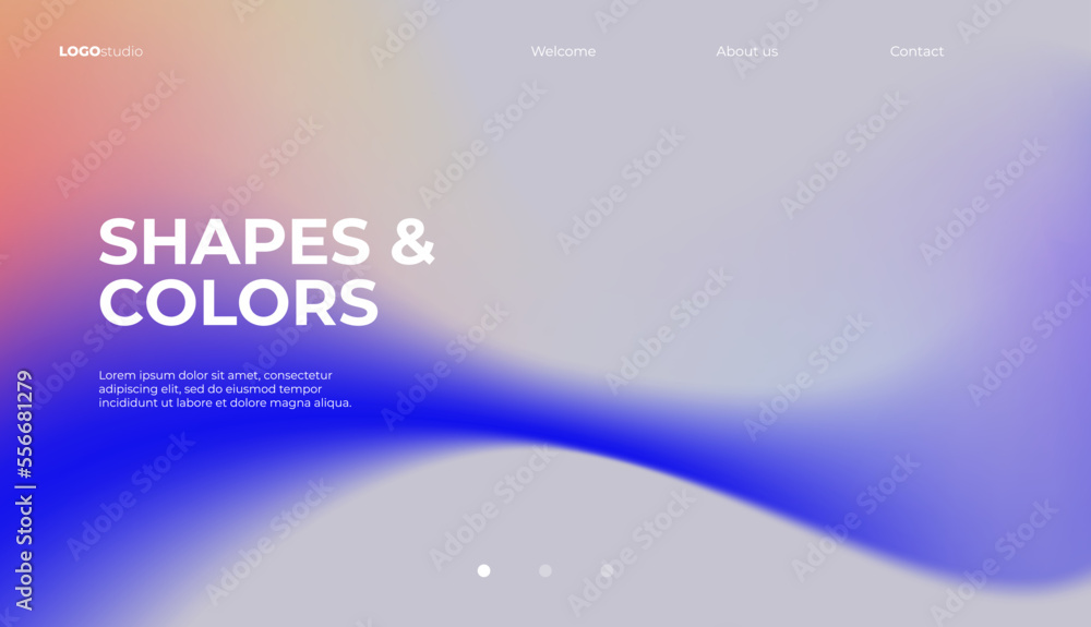 Minimal background with soft color gradient. Vector illustration. Stock ...