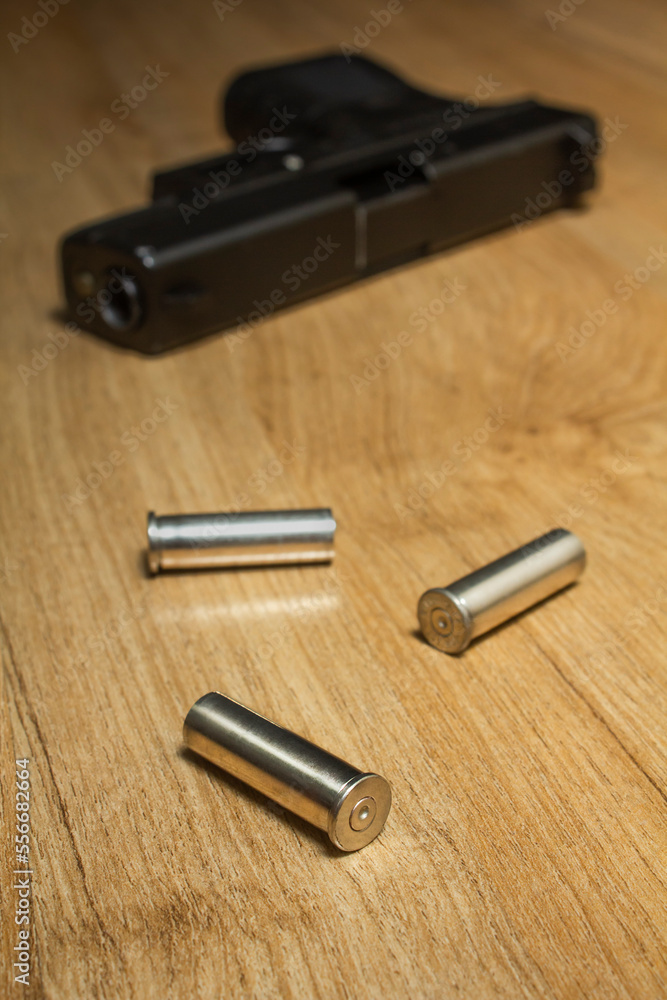 Crime Scene Investigation - .357 magnum bullet casing as a piece of ...