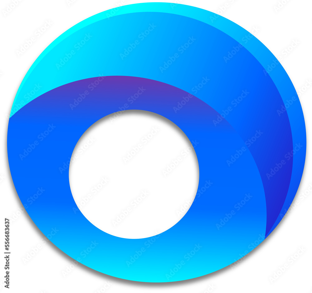 O TEXT LOGO PNG 3D LOGO ICON Stock Illustration | Adobe Stock