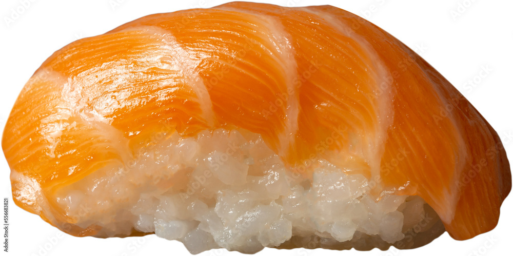 salmon nigiri side view, png no background Stock Photo | Adobe Stock