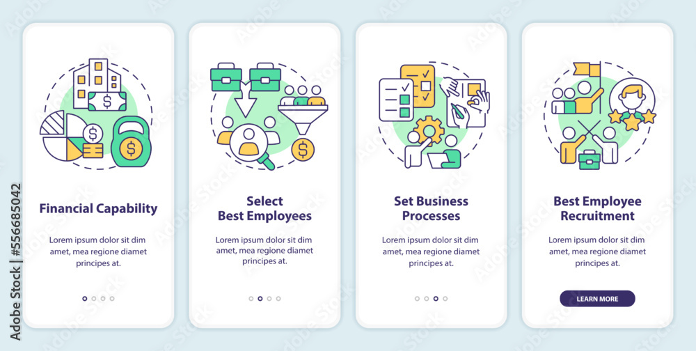 Merge teams successfully onboarding mobile app screen. Recruitment ...