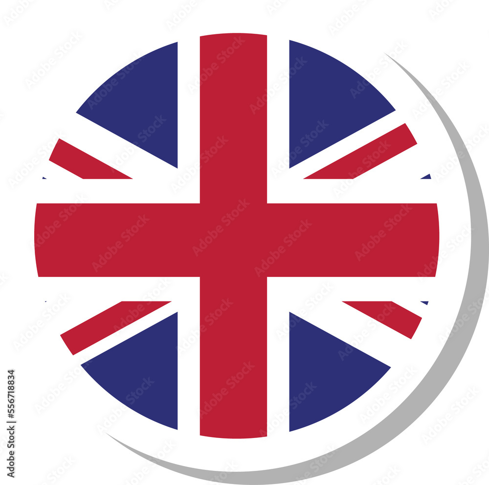 UK flag circle shape, flag icon. Stock Illustration | Adobe Stock