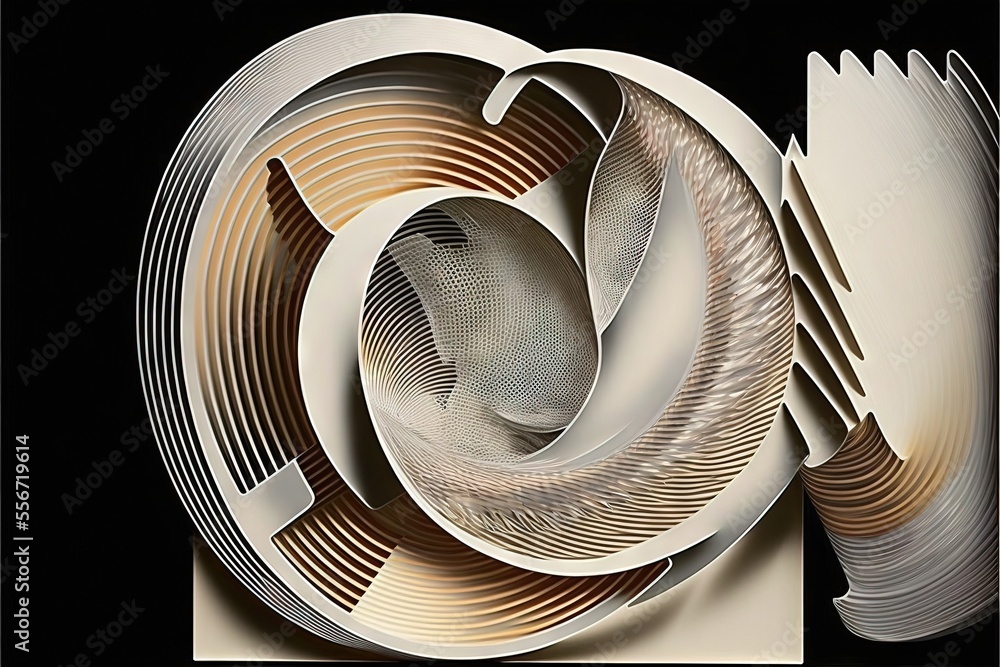 a picture of a white object with a black background and a black ...