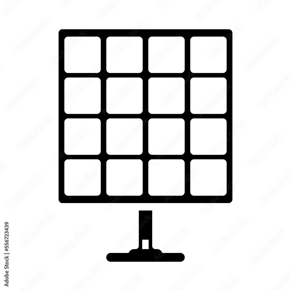 Solar Panel - Vector Illustration Black Silhouette Design Logo Stock ...