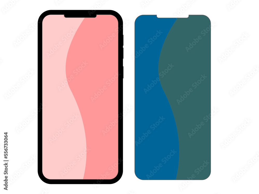 Mobile phone icon screen design color full vectors free download ...