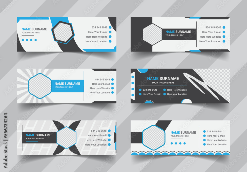 Modern and professional modern email signature design, Elegant ...