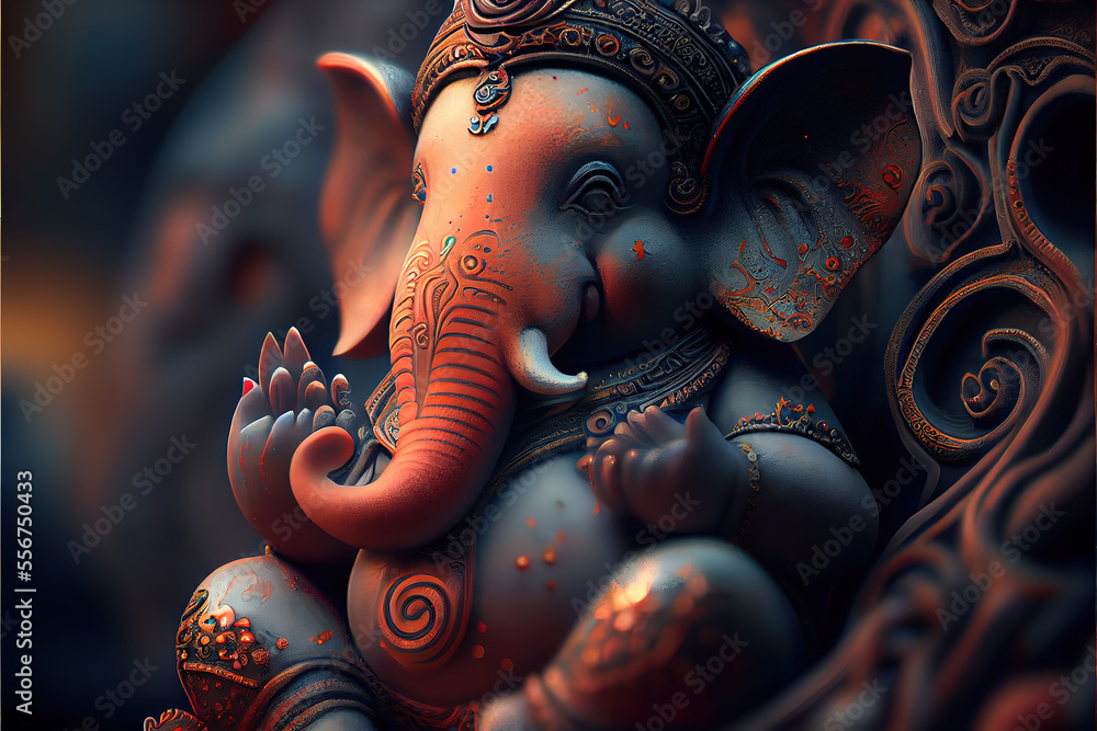Indian God Ganesha, AI Stock Illustration | Adobe Stock