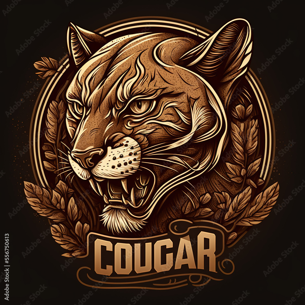 Cougar logo, AI Stock Illustration | Adobe Stock