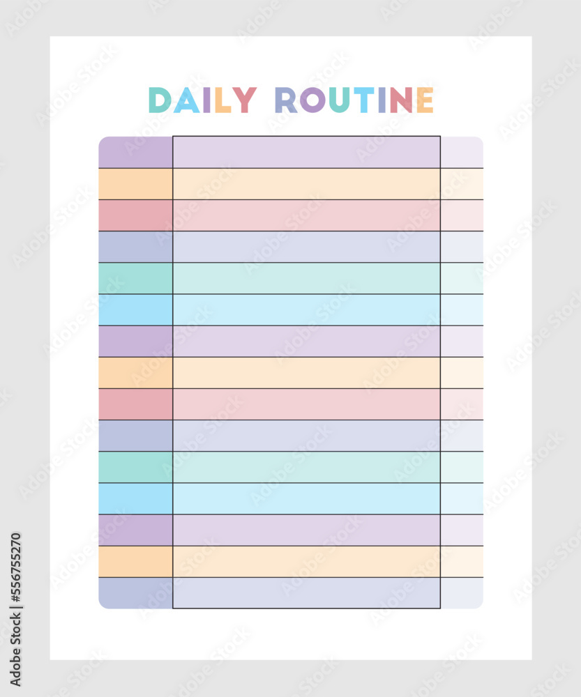 Vector Daily Routine, Daily Schedule Planner, Routine Checklist, Daily ... Vector Daily Routine, Daily Schedule Planner, Routine Checklist, Daily ...