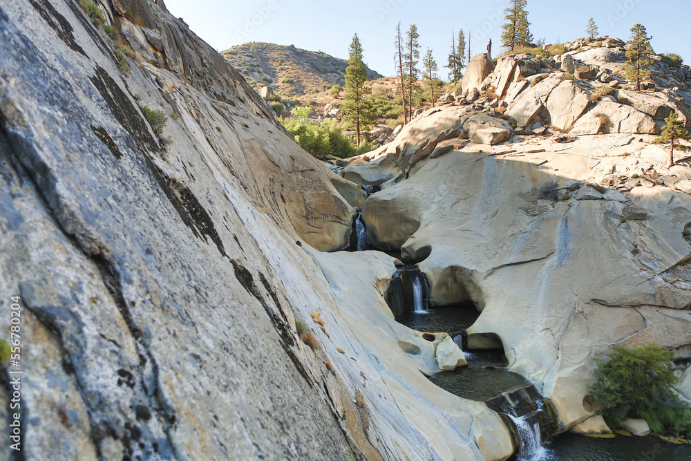 The Seven Teacups waterfalls in the Sierra Nevada Mountains. Stock ...