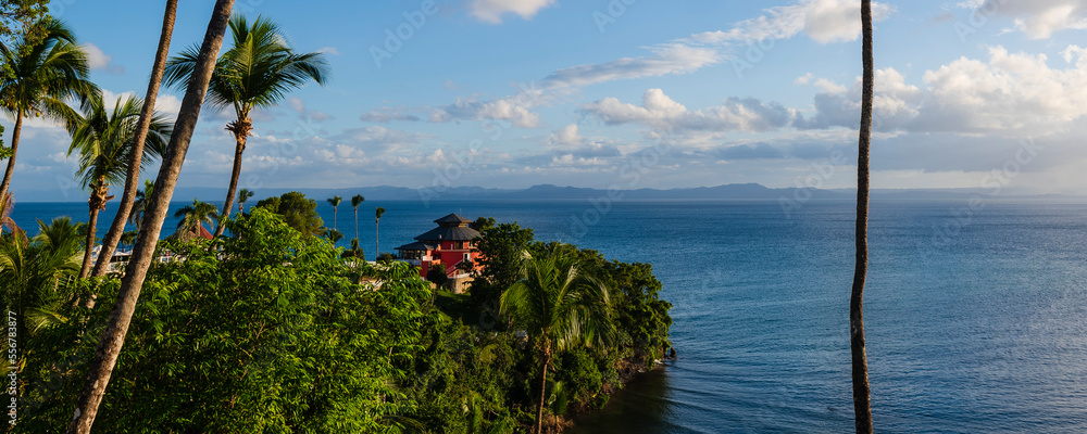 View of Samana Bay from the Grand Bahia Principe Cayacoa hotel on the ...